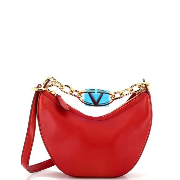 Valentino Garavani | Bags | Valentino Garavani Vlogo Moon Hobo Leather ...
